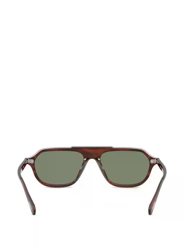 Oliver Spencer Estin Tortoiseshell-effect Pilot Frame Sunglasses