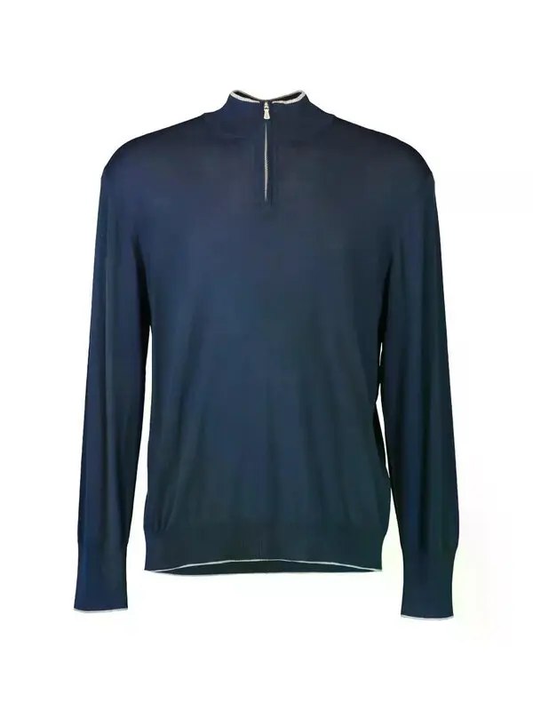 Eleventy Half-zip Long-sleeve Sweater