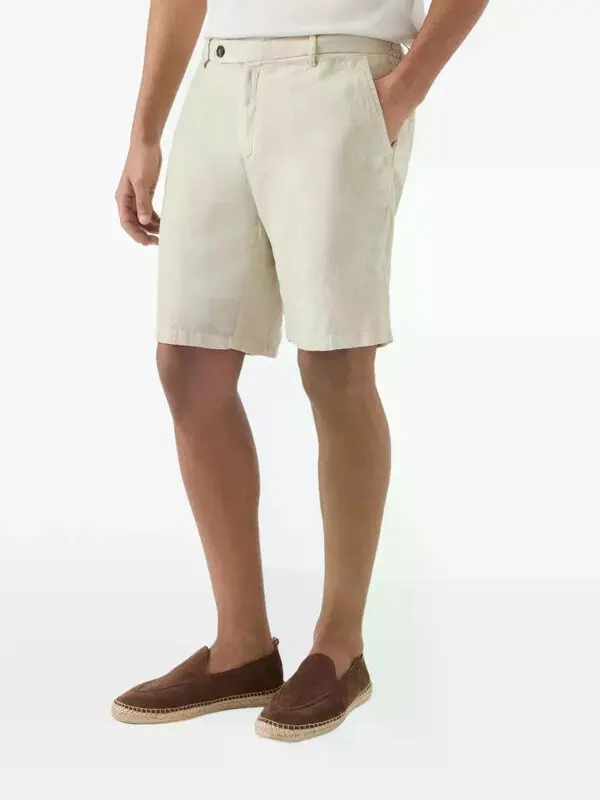 MC2 SAINT BARTH Linen Bermuda Shorts - Neutrals