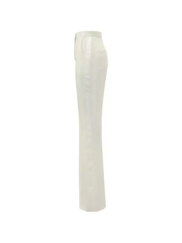 Max Mara Satin-stripe Pressed-crease Trousers