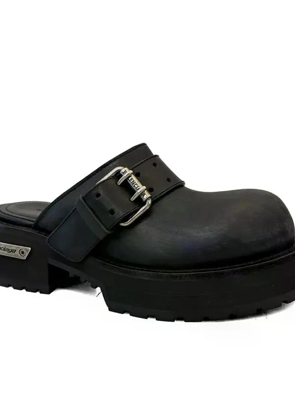 Balenciaga Venom Mules With Buckle Detail And Platform Lug Sole