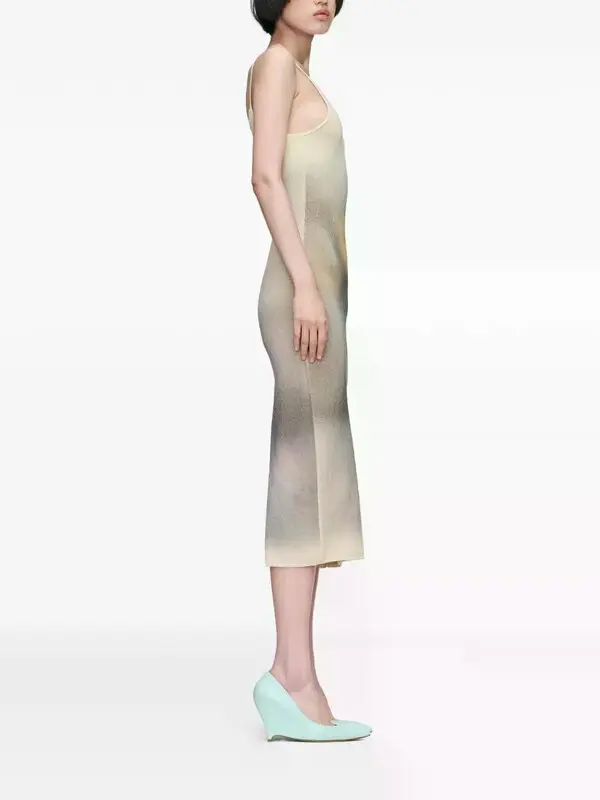 MAISON MARGIELA Floral Print Knit Maxi Dress