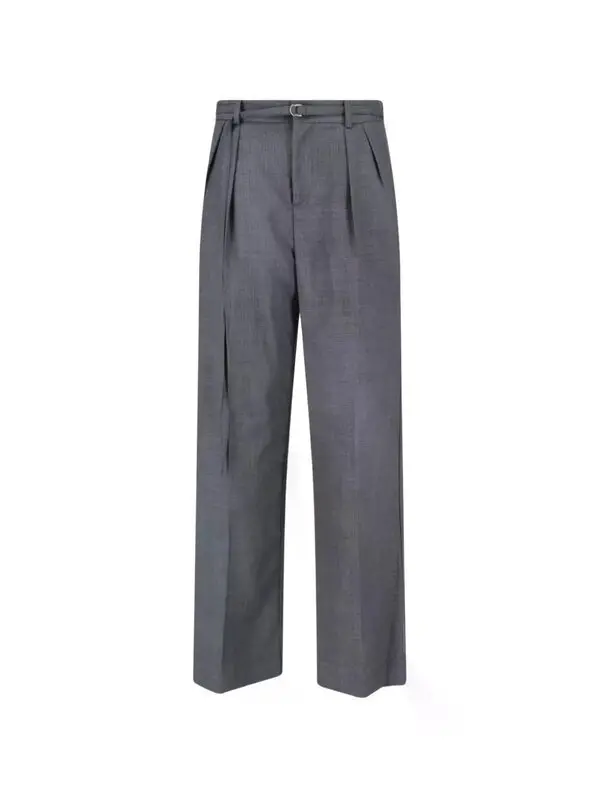 EUDON CHOI Belted Pleated Trousers