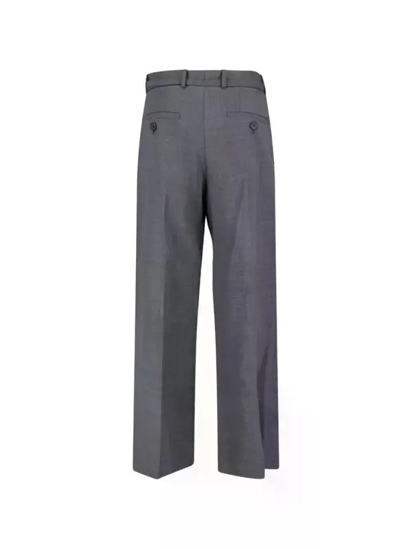 EUDON CHOI Belted Pleated Trousers