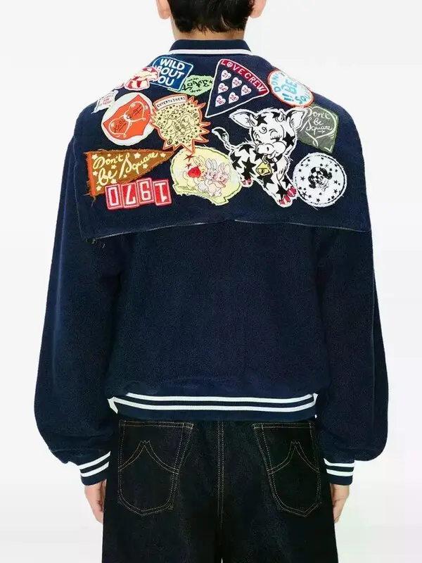 Kenzo Embroidered Patch Fleece Hooded Jacket
