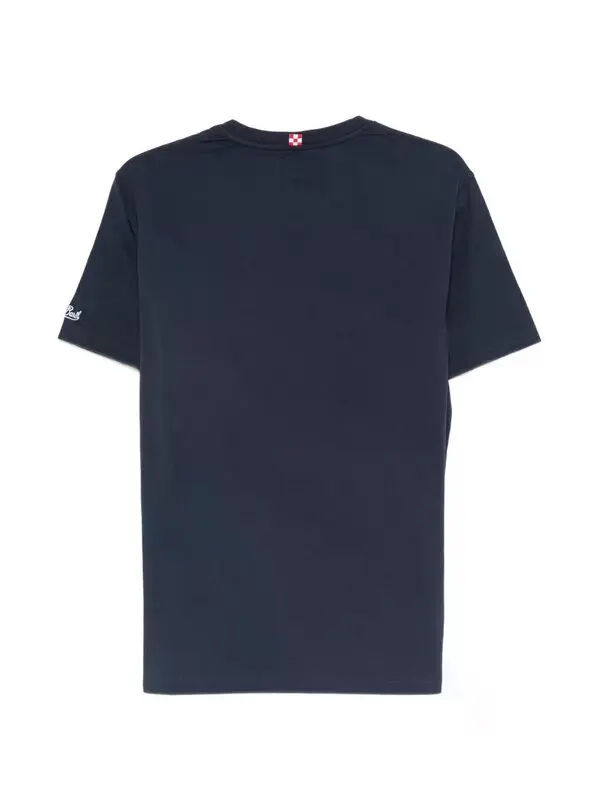 MC2 SAINT BARTH Portofino Embroidered-motif T-shirt - Blue