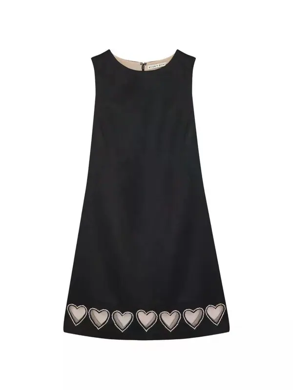 Alice + Olivia Embellished Heart Cut-out Dress - Black