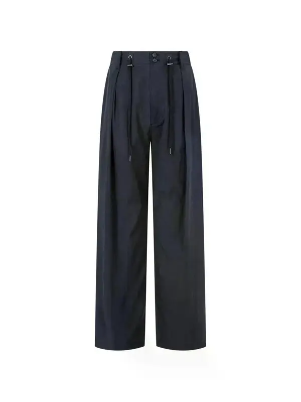 STUDIO TOMBOY Drawstring Pleated Trousers - Black