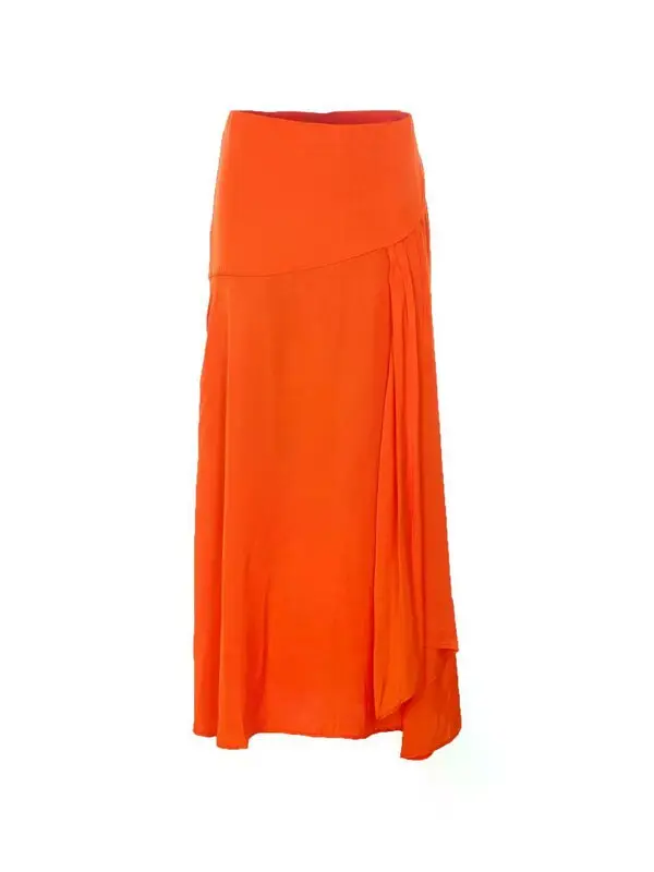 Essentiel Antwerp Pleated Asymmetric Skirt - Orange