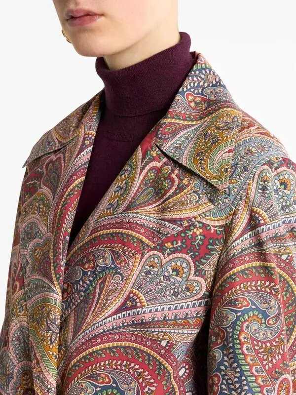 Etro Paisley Double-breasted Trench Coat