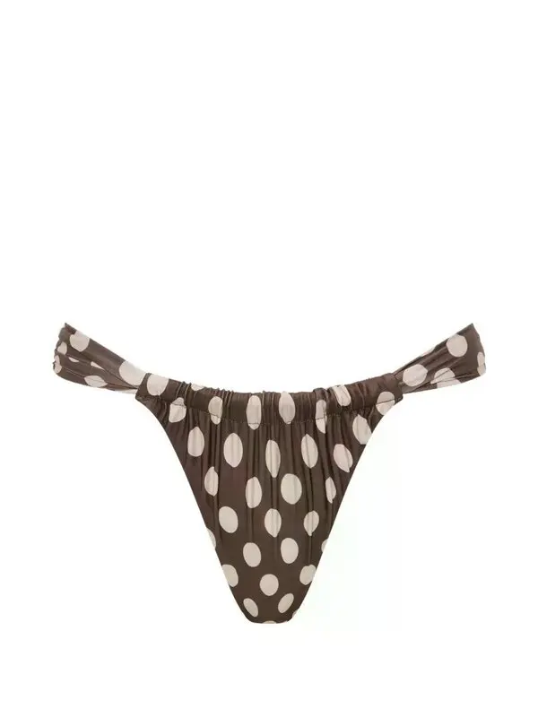 Faithfull The Brand Polka-dot Bikini Bottoms - Brown