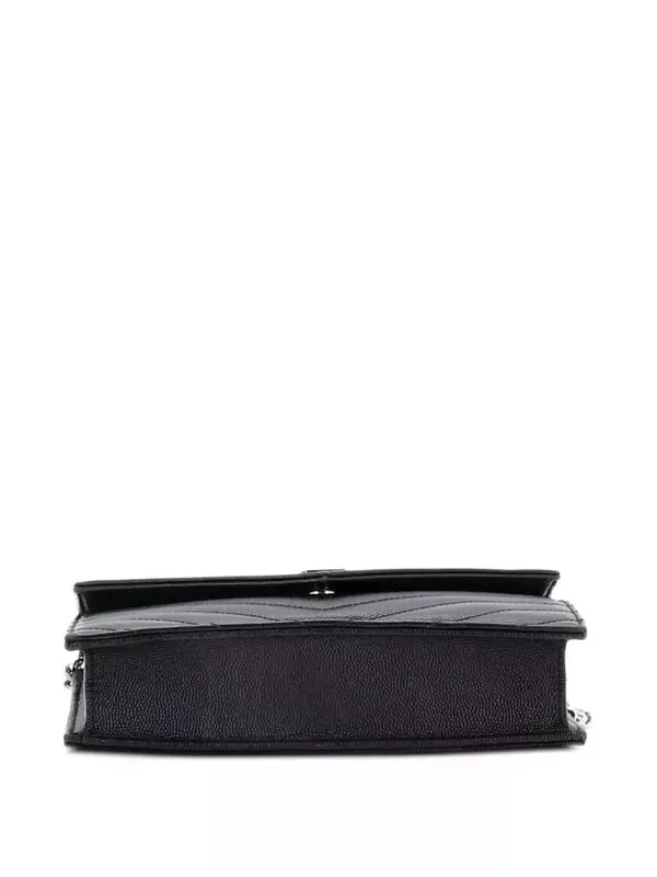 Saint Laurent Monogram Wallet On Chain Crossbody Bag - Black