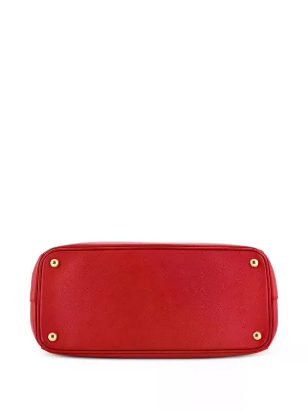 Prada Double Zip Saffiano Leather Tote Bag