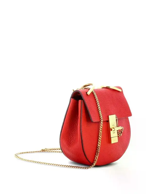 Chloé Drew Leather Mini Crossbody Bag - Red