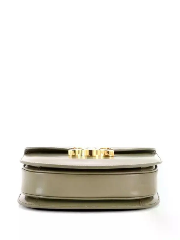 Celine Triomphe Besace Clea Chain Flap Bag - Green