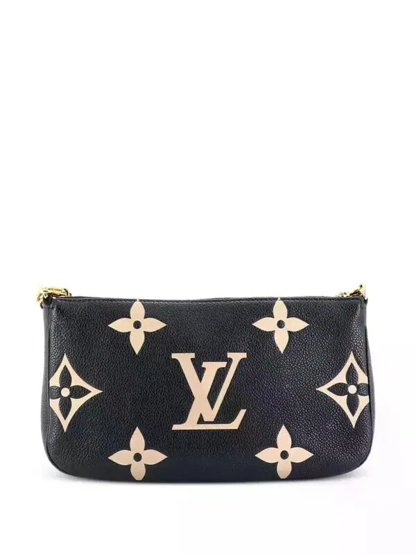 LOUIS VUITTON Multi Pochette Accessories Bicolor Monogram Empreinte Giant Crossbody Bag