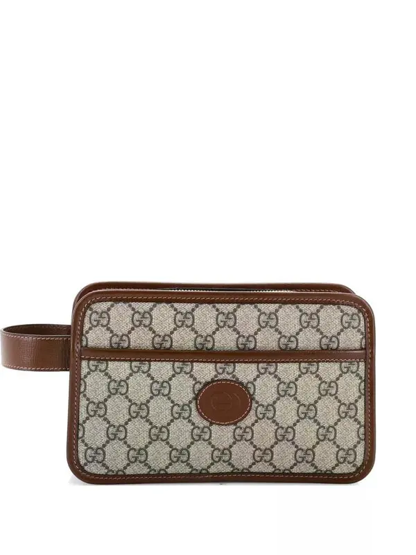 Gucci Interlocking G Patch Camera Bag Gg Coated Canvas