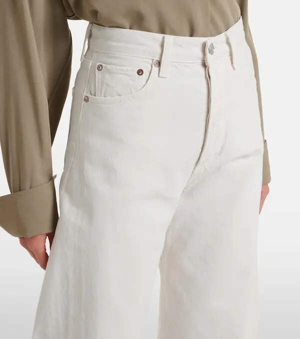 AGOLDE Luna Barrel-leg Jeans In Chal - White