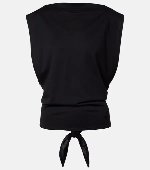 Jacquemus Marcel Moisson Top With Gold Hardware - Black