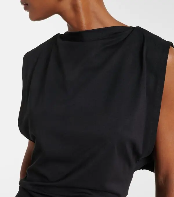 Jacquemus Marcel Moisson Top With Gold Hardware - Black