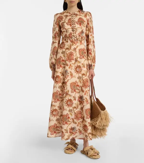 Zimmermann Carousel Raffia Espadrille Slides
