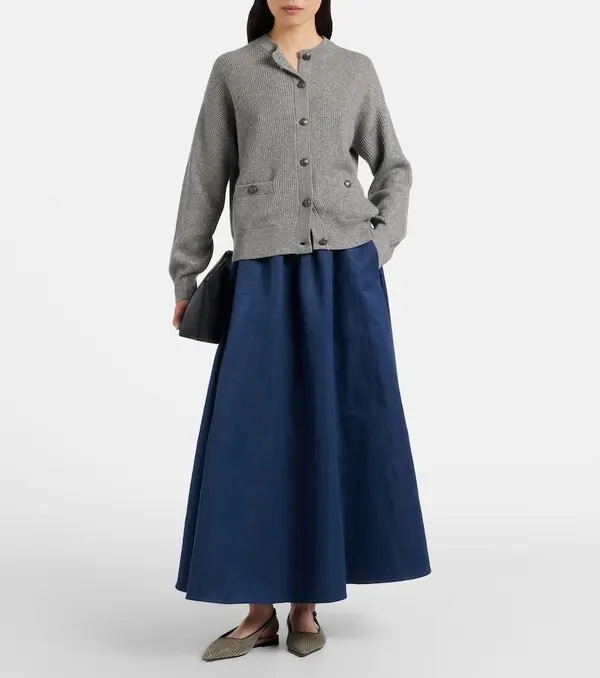 Brunello Cucinelli Cashmere-blend Lame Cardigan