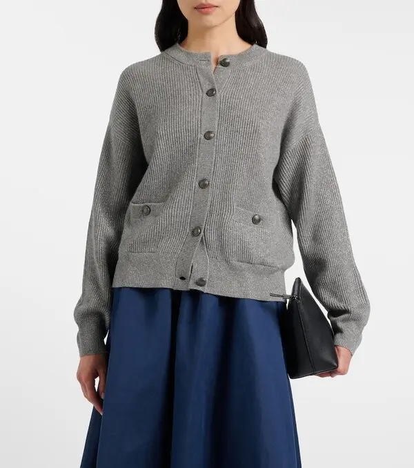 Brunello Cucinelli Cashmere-blend Lame Cardigan