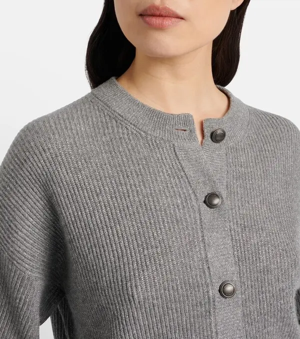 Brunello Cucinelli Cashmere-blend Lame Cardigan