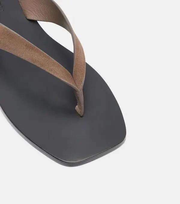 A.emery Kinto Suede Thong Sandals - Beige