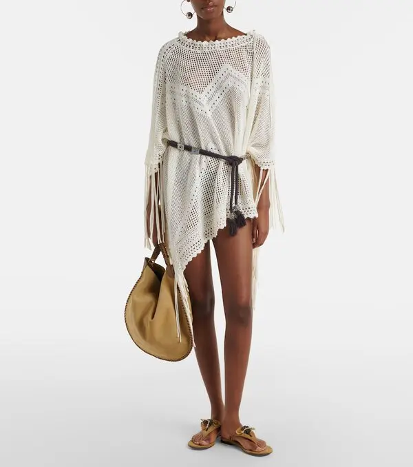 Isabel Marant Étoile Metilia Belted Crochet Minidress