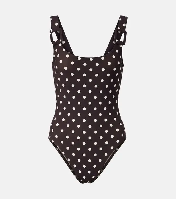 KARLA COLLETTO Polka Dot One Piece Swimsuit - Brown