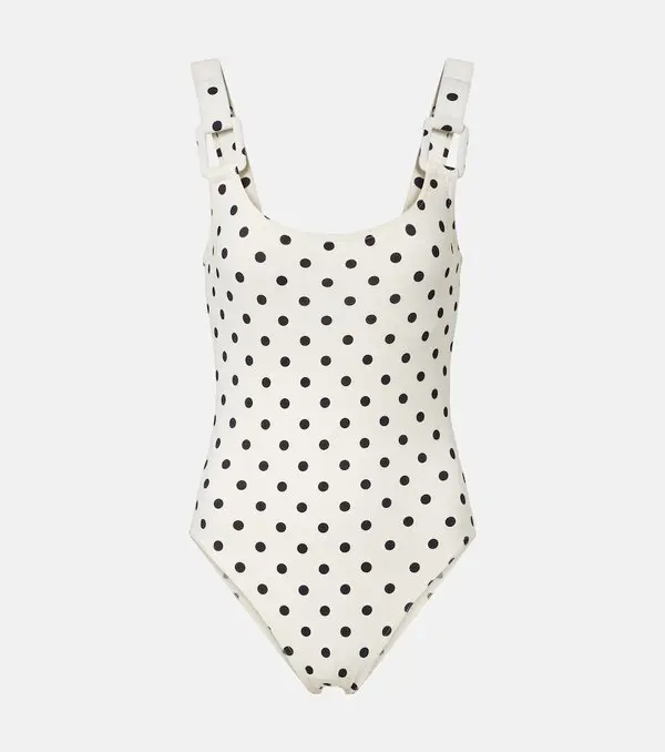 KARLA COLLETTO Polka Dot One Piece Swimsuit - White