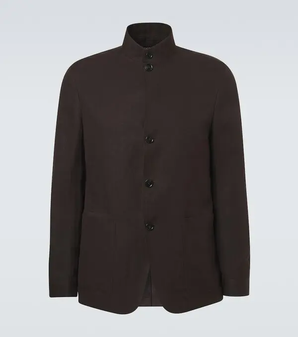 Zegna Il Conte" Linen Jacket - Brown
