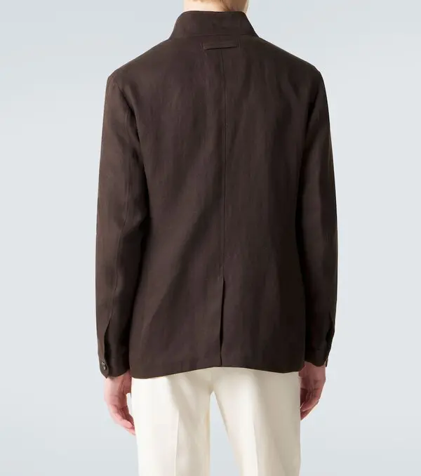 Zegna Il Conte" Linen Jacket - Brown