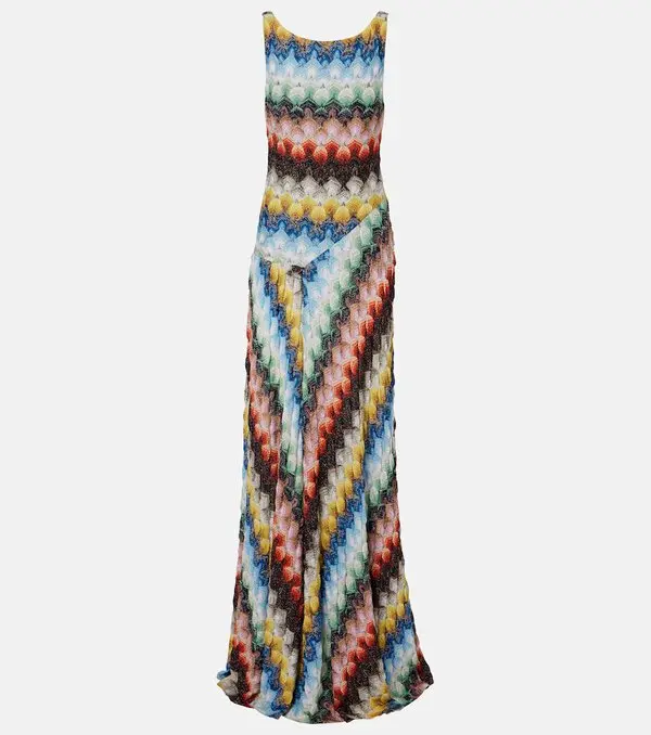 Missoni Open-back Lamé Maxi Dress - Multicoloured