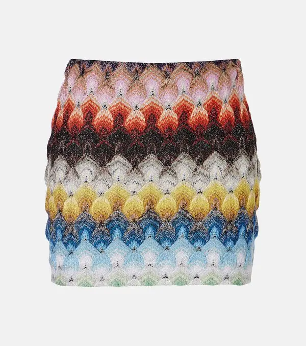 Missoni Metallic Knit Mini Skirt - Multicoloured