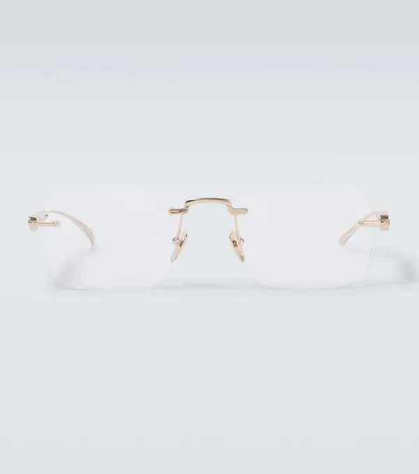 Gucci Bamboo Round Eyeglasses - Gold
