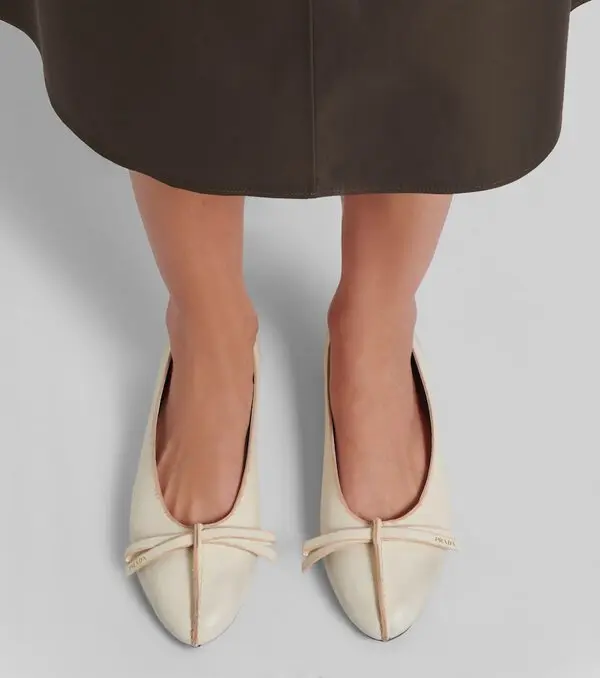 Prada Leather Ballet Flats