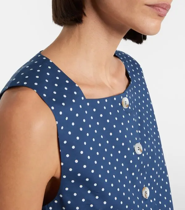 Posse Rio Polka-dot Cropped Top - Blue