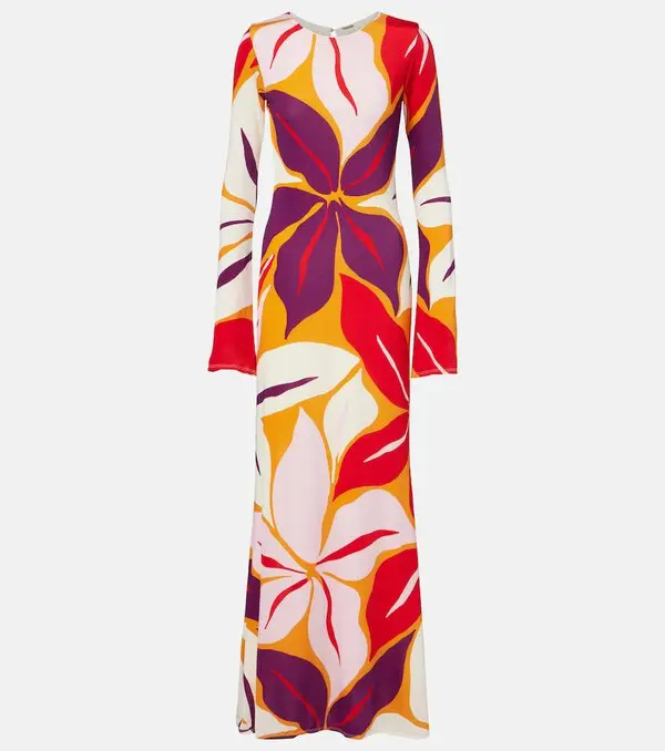 CALA DE LA CRUZ Amay Floral Jersey Maxi Dress - Multicoloured