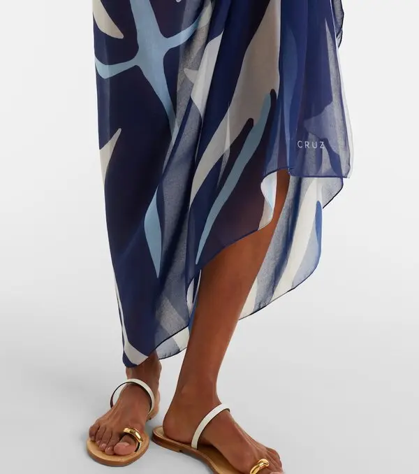 CALA DE LA CRUZ Luana Printed Beach Cover-up