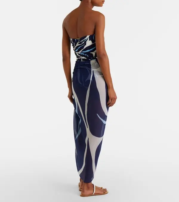 CALA DE LA CRUZ Luana Printed Beach Cover-up