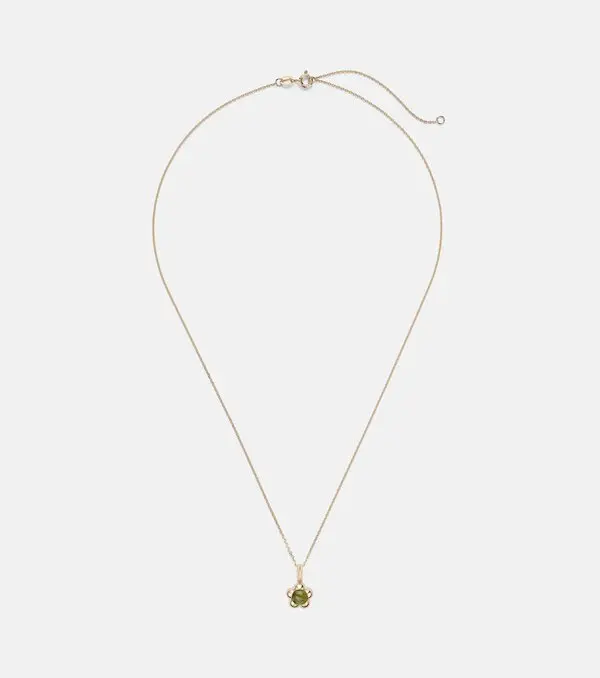 STONE AND STRAND Kensington 14kt Yellow Peridot Necklace - Gold