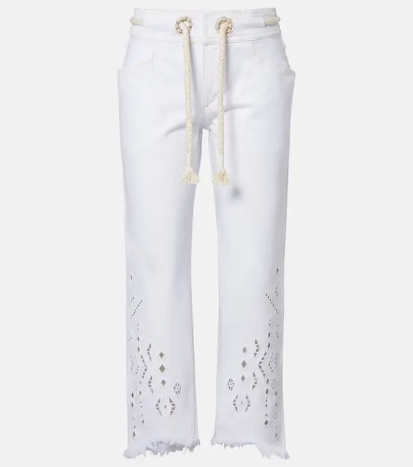 Isabel Marant Étoile Alison Straight Jeans - White