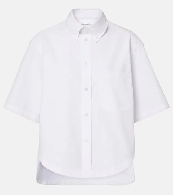 Victoria Beckham Oversized Cotton Shirt - White