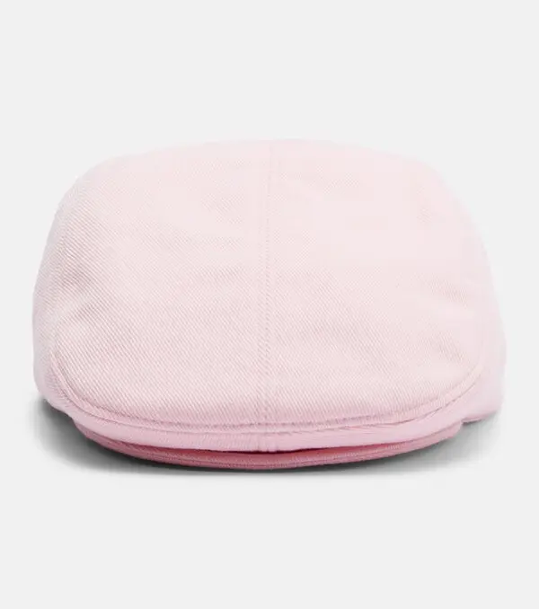 Ruslan Baginskiy Embroidered Cotton Newsboy Cap - Pink