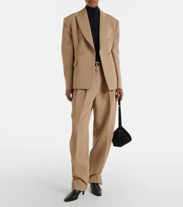 THE FRANKIE SHOP Doyer Double-breasted Blazer - Beige