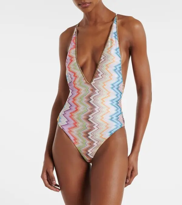 Missoni Zigzag Print One-piece Swimsuit