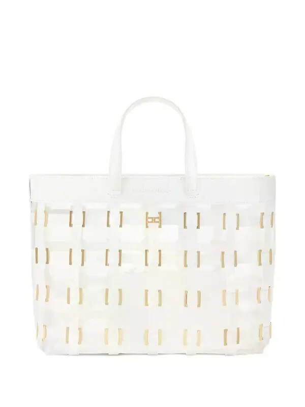 Elisabetta Franchi Mesh Tote Bag - White