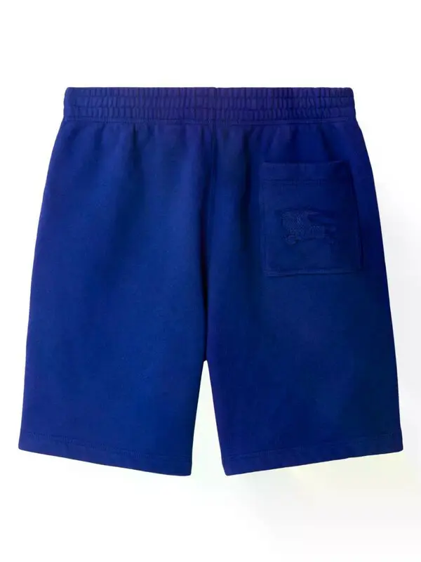 Burberry Equestrian Knight Cotton Shorts - Blue